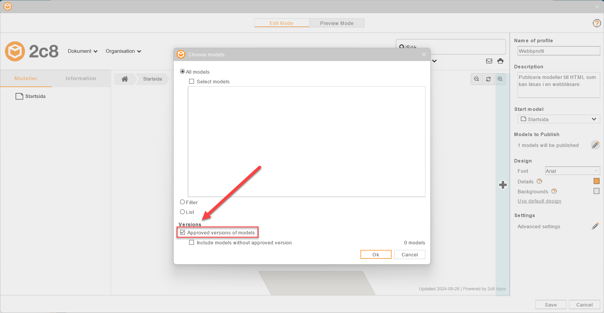 How do I publish only approved models? – 2c8 Help center