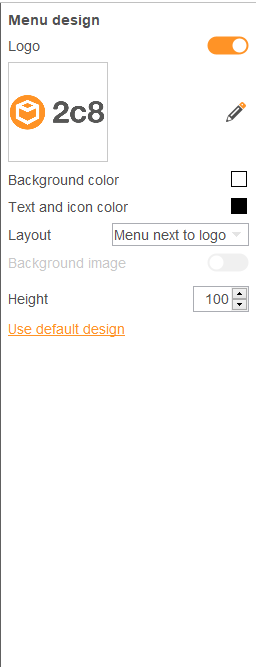 How do I change the design of the menu in the web profile? – 2c8 Help center